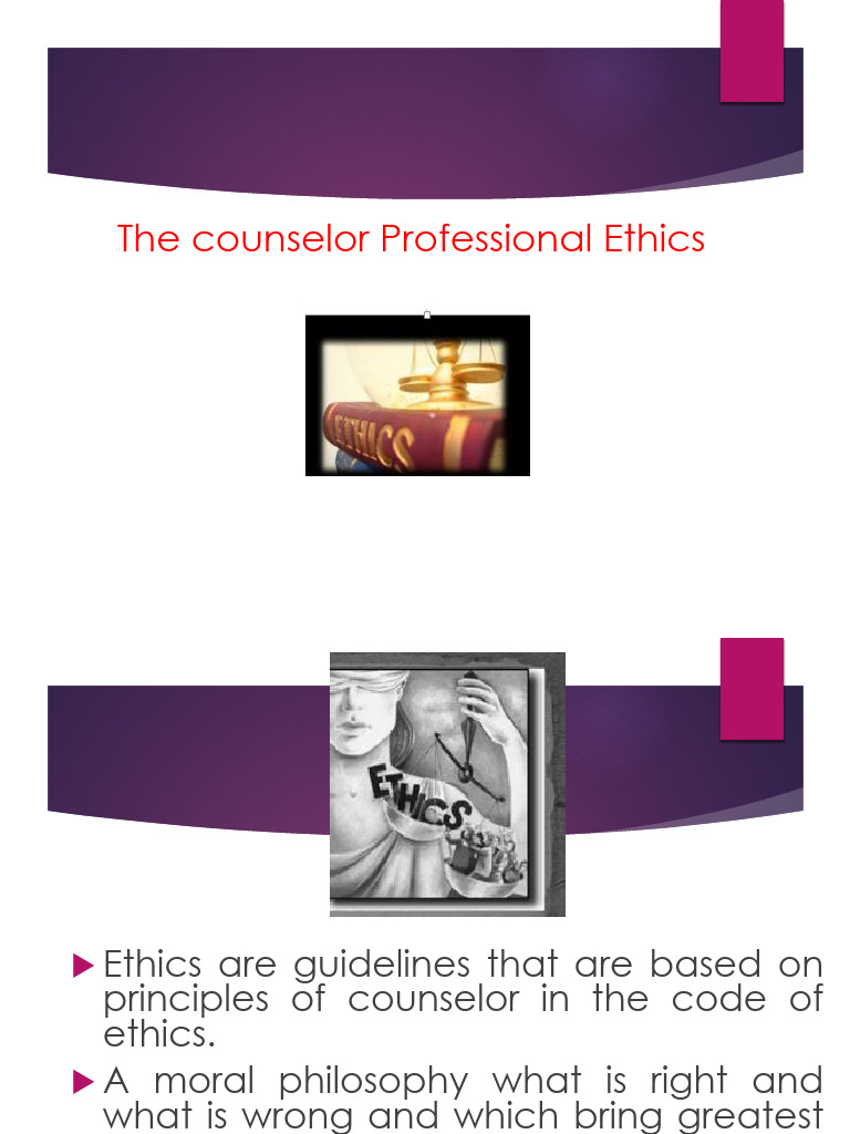 The Counselor Professional Ethics 1 | PDF