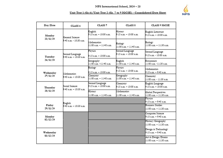 Unit Test 1 Grade and 6 - Unit Test 2 Grade 7 - 9 IGCSE | PDF | Science