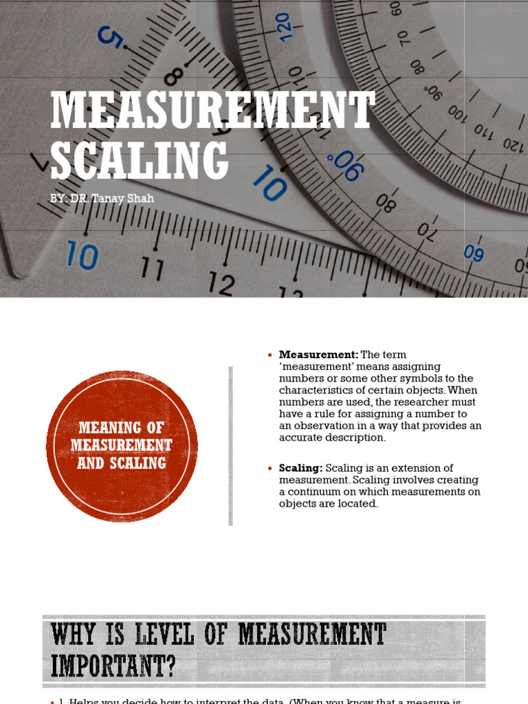 Module 4 MRP Measurement Scaling | PDF | Level Of Measurement | Attitude (Psychology)