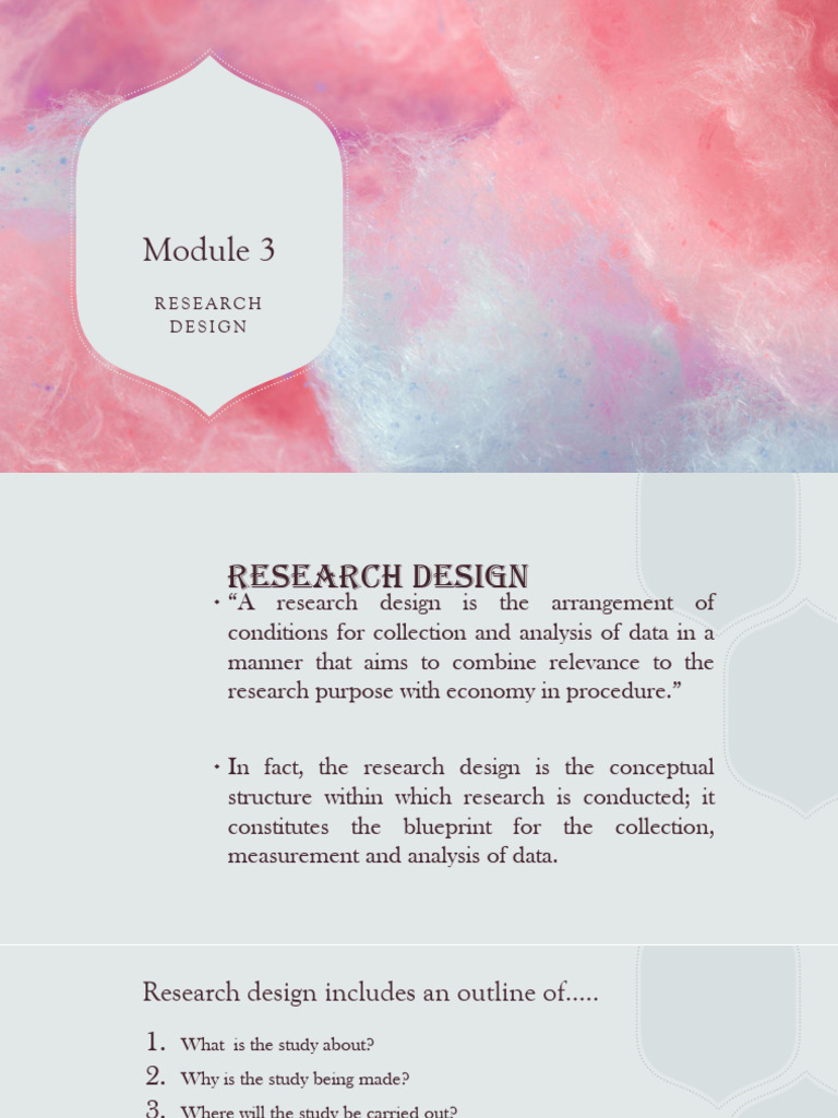 MRP - Module 3 Research Design and Data Collection (DU) | PDF | Sampling (Statistics) | Statistics