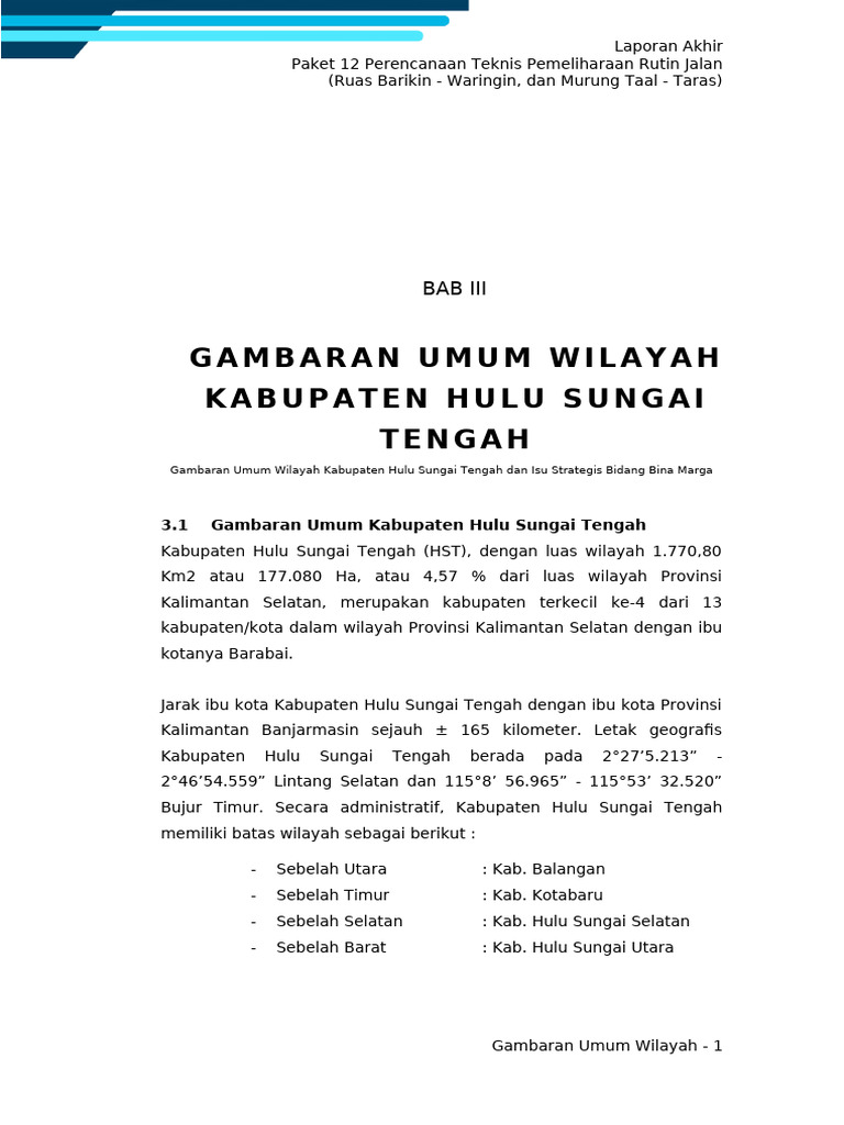 Bab 3 Gambaran Umum Wilayah | PDF