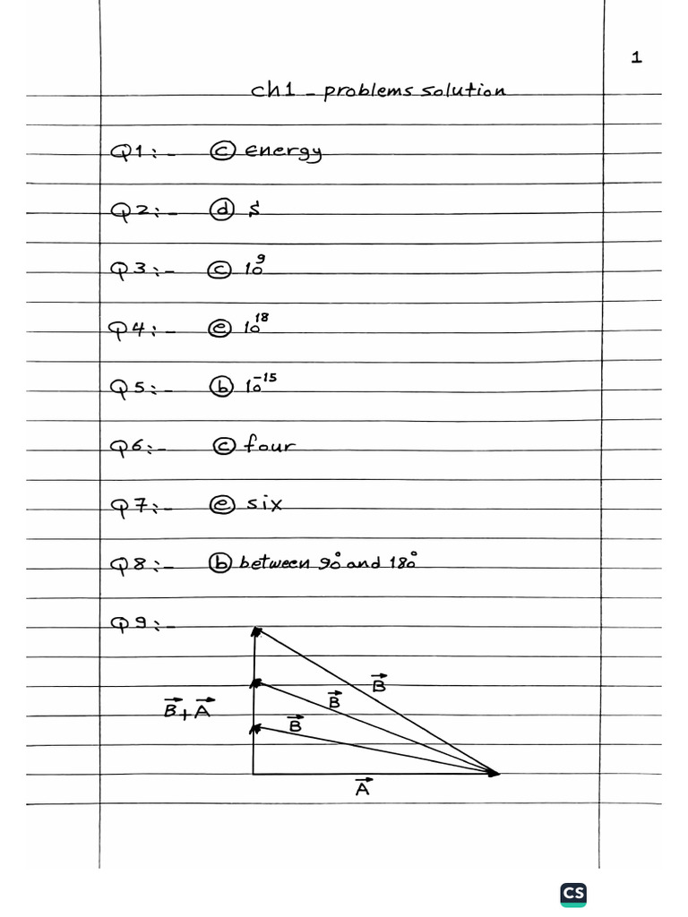 CH1 Problems Solution | PDF