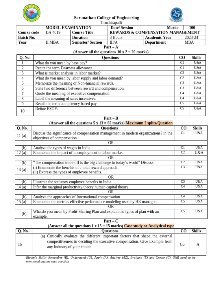 RCM Model 2023 | PDF | Labour Economics | Labor