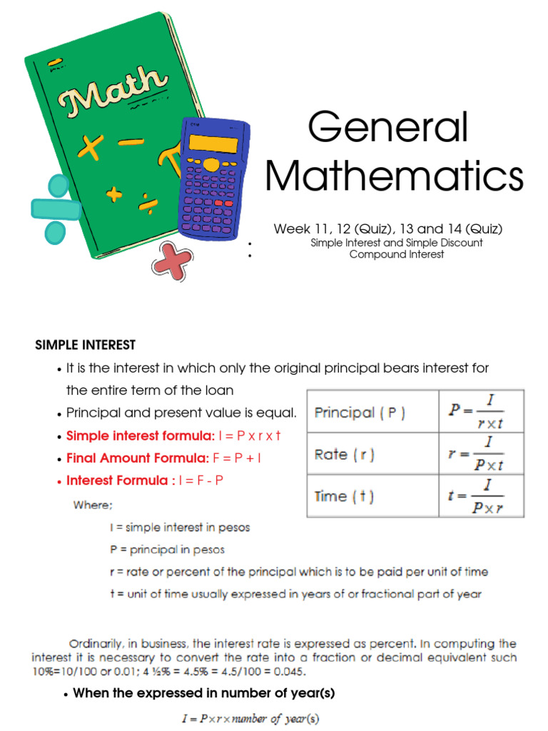 Gen Math 2nd Quarter | PDF | Interest | Compound Interest