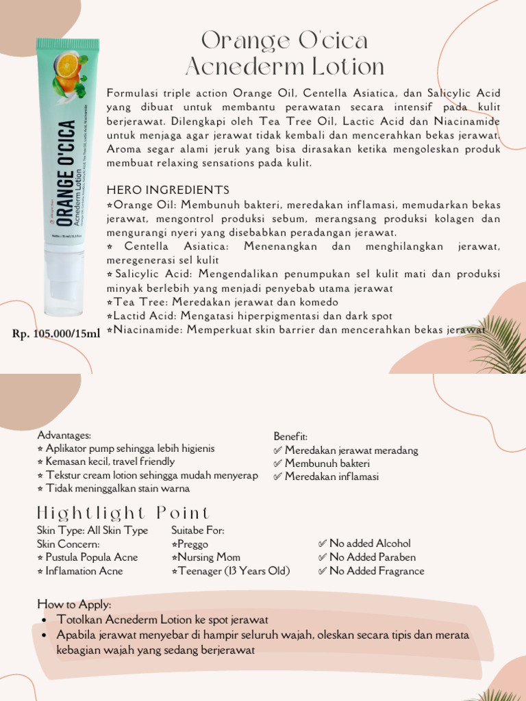 Brief Dan Product Knowledge Orange O'cica | PDF