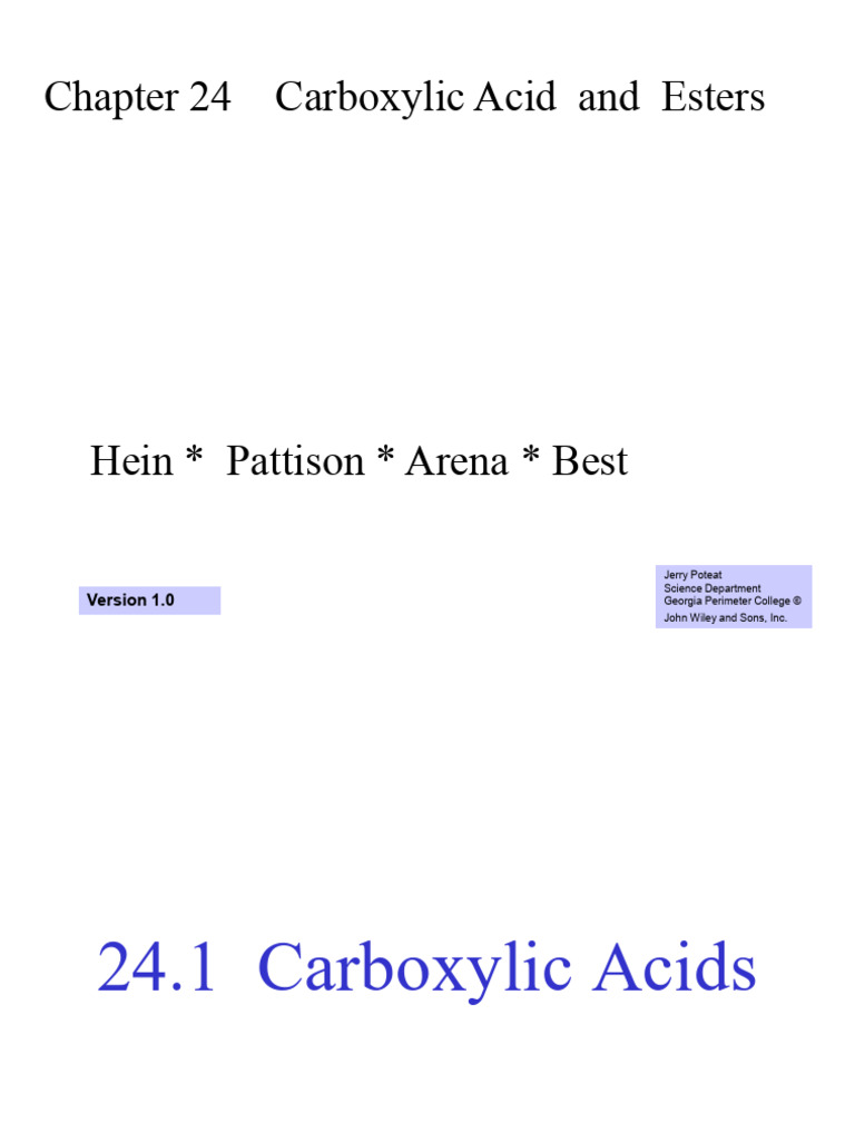 13-Carboxylic Acid and Esters | PDF | Carboxylic Acid | Acid