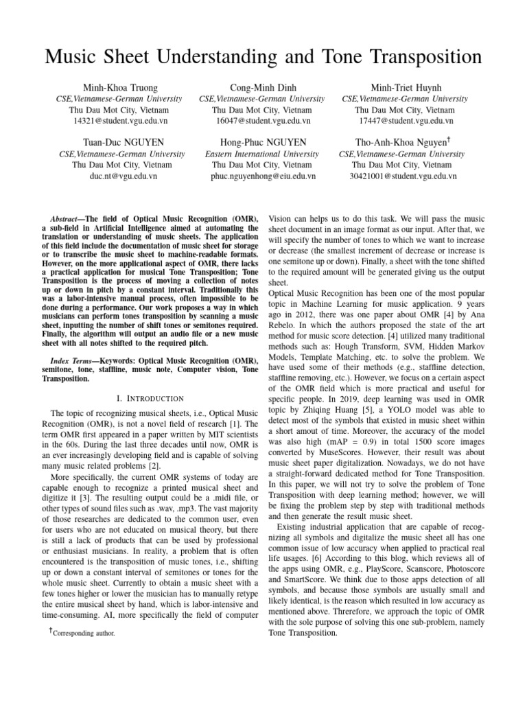 IEEE Conference Music Sheet Understanding | PDF | Musicology | Musical ...