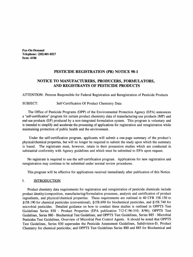 Notice PR 98-1 | PDF