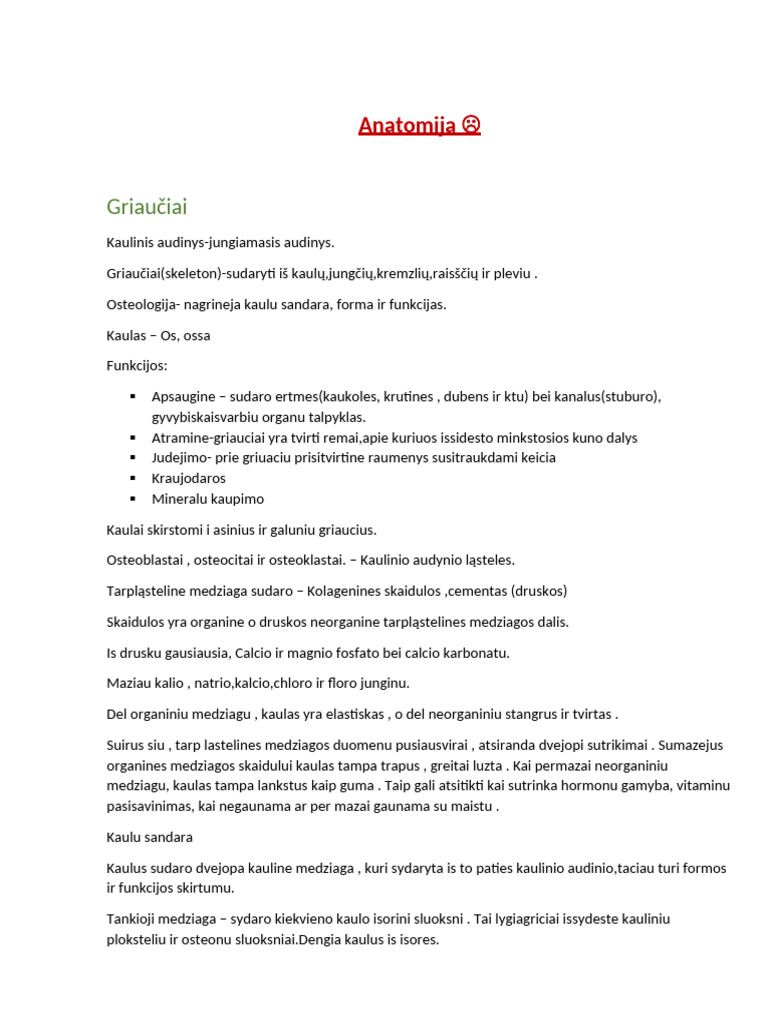 Anatomija | PDF