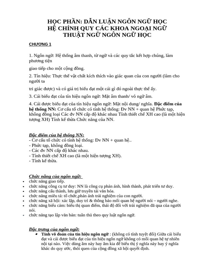 HỌC PHẦN DLNN | PDF