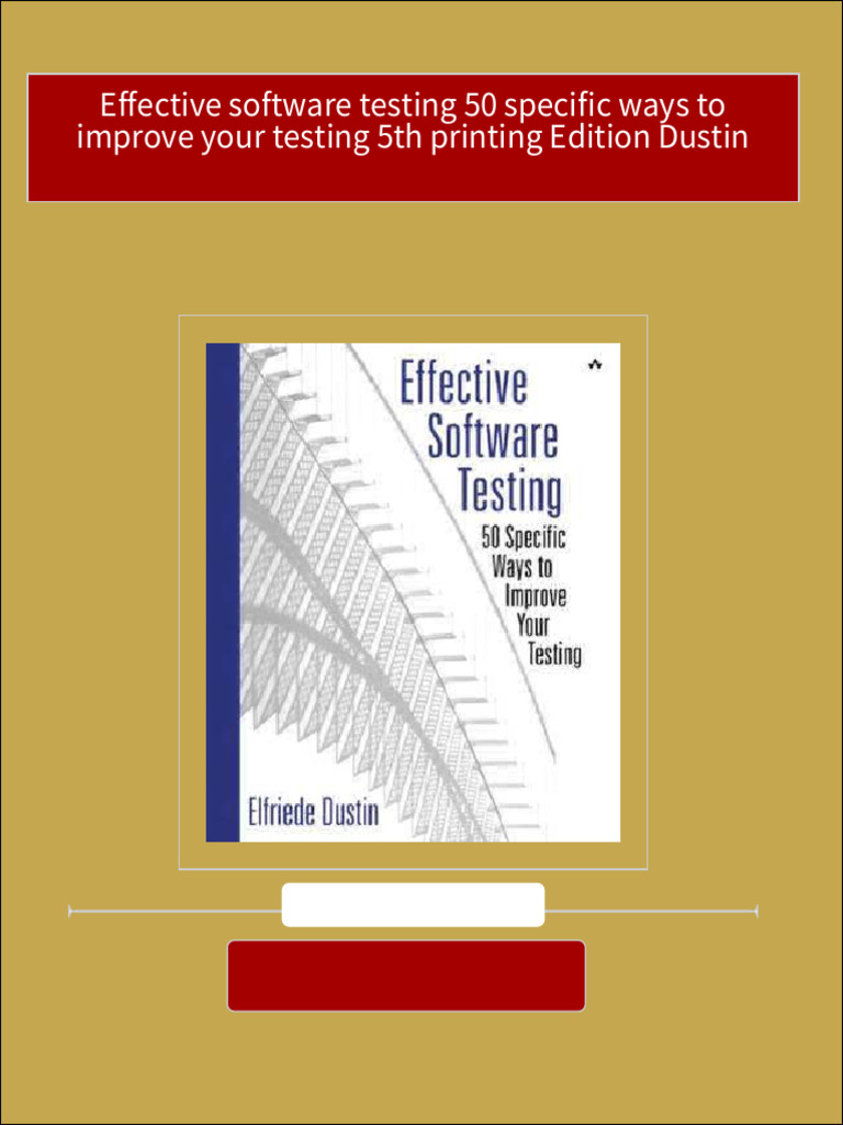 Instant Access To Effective Software Testing 50 Specific Ways To ... Instant Access To Effective Software Testing 50 Specific Ways To ...