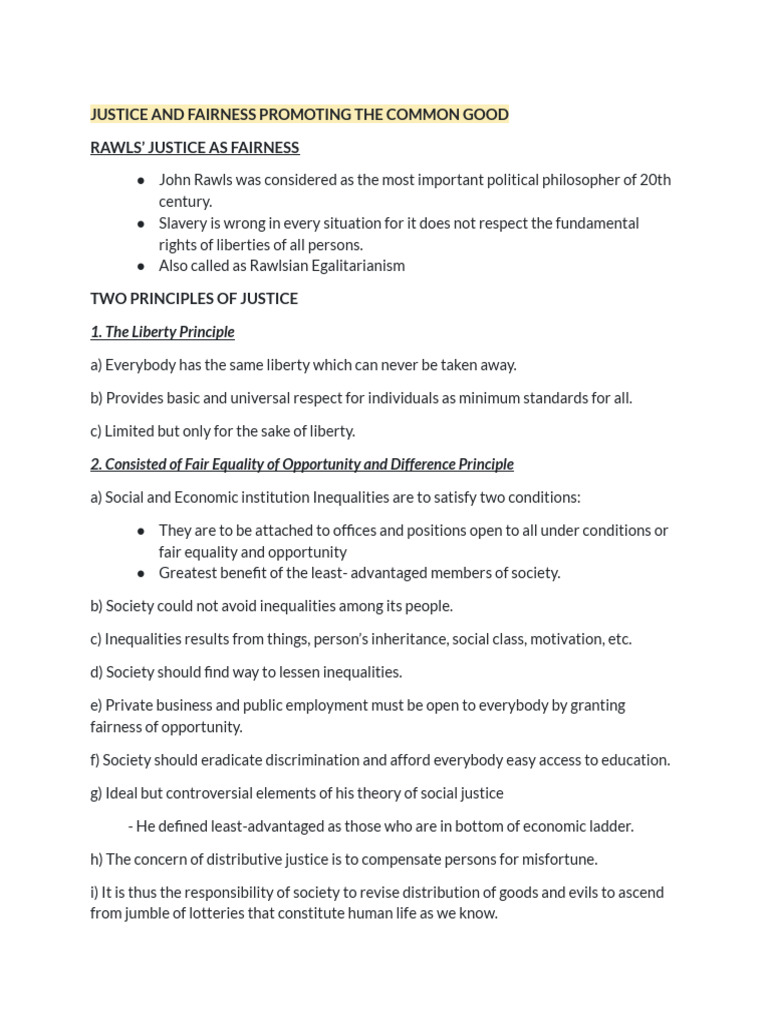 Justice and Fairness Promoting The Common Good | PDF | Justice | Crime & Violence