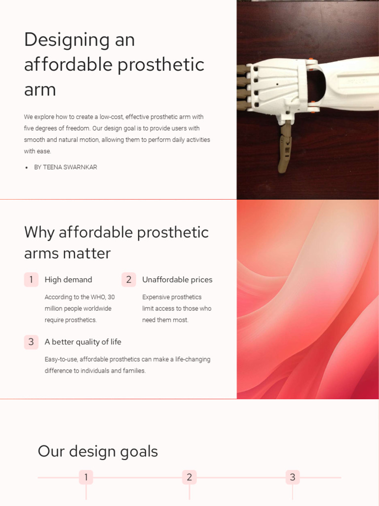 Designing An Affordable Prosthetic Arm Compressed | PDF | Prosthesis ...