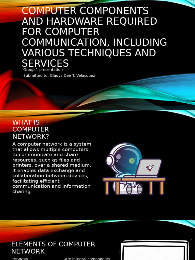 Computer Components and Hardware Required For Computer Communication G7 ...