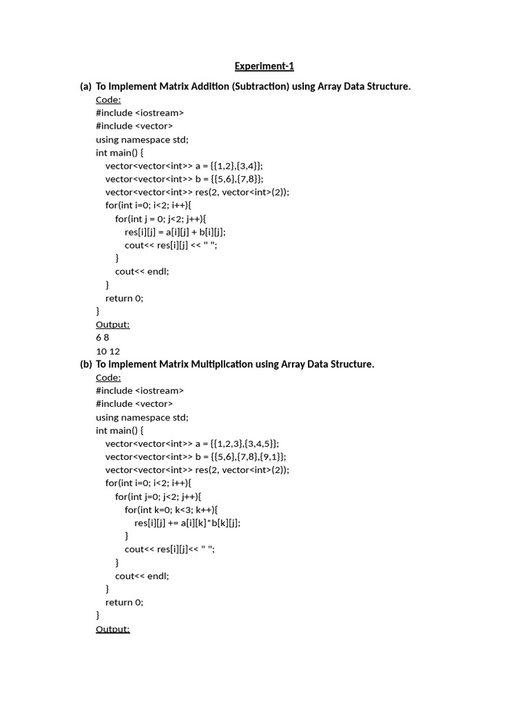 DSA LAB Experiments | PDF | Software Development | Algorithms And Data Structures