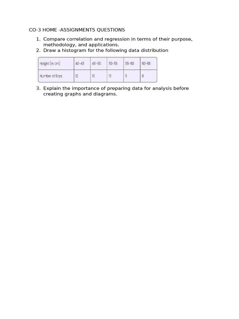 Co-3 Home - Assignments Questions | PDF