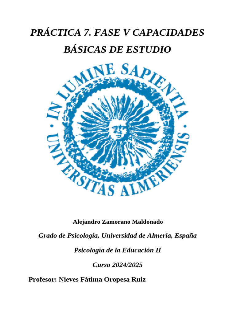 Capacidades Básicas De Estudio En Psicología Pdf