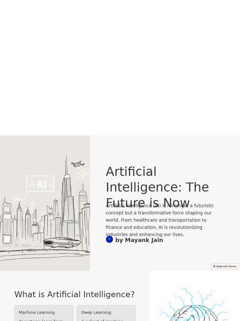 Artificial Intelligence The Future Is Now | PDF | Artificial ...