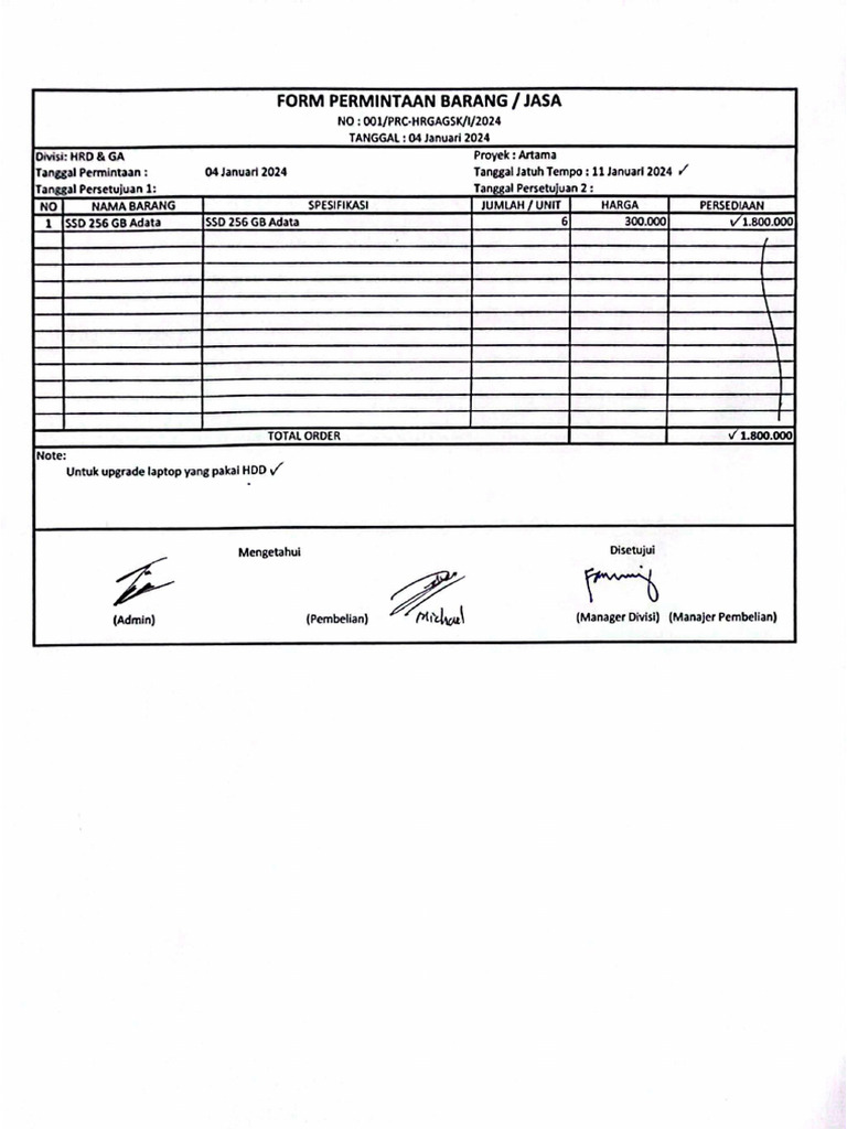 PRC No. 001 04 Januari 2024 | PDF