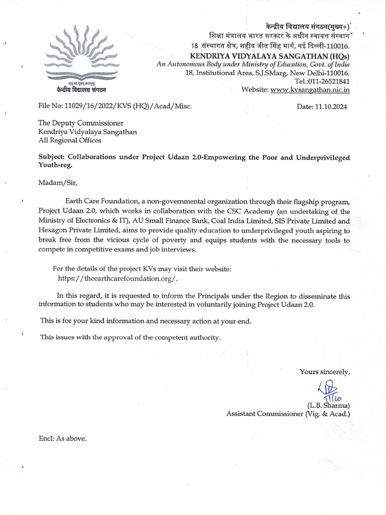 Collaboration Under Project Udaan 2.0 Empowering The Poor and ...