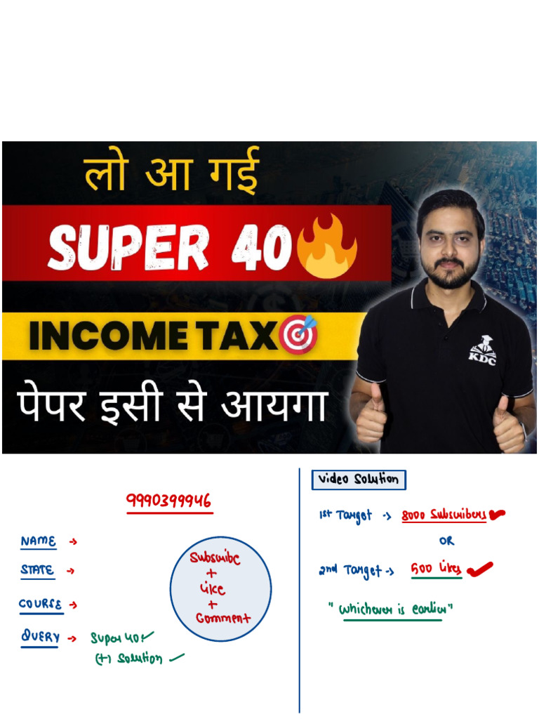 Super 40 Income Tax | PDF | Taxes | Government Finances
