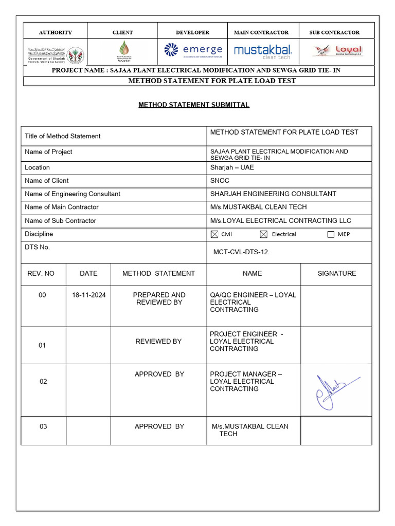 Dts 12 Msra Plate Load Test | PDF | Laboratories