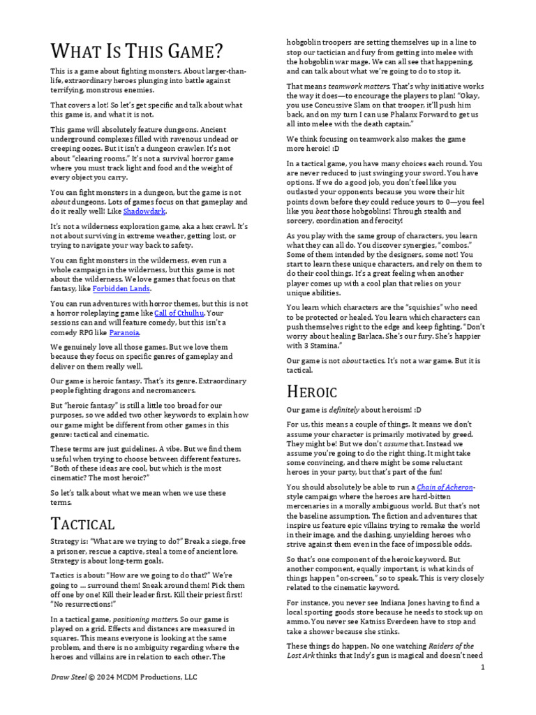 Draw Steel Rules Patreon Packet 3 | PDF