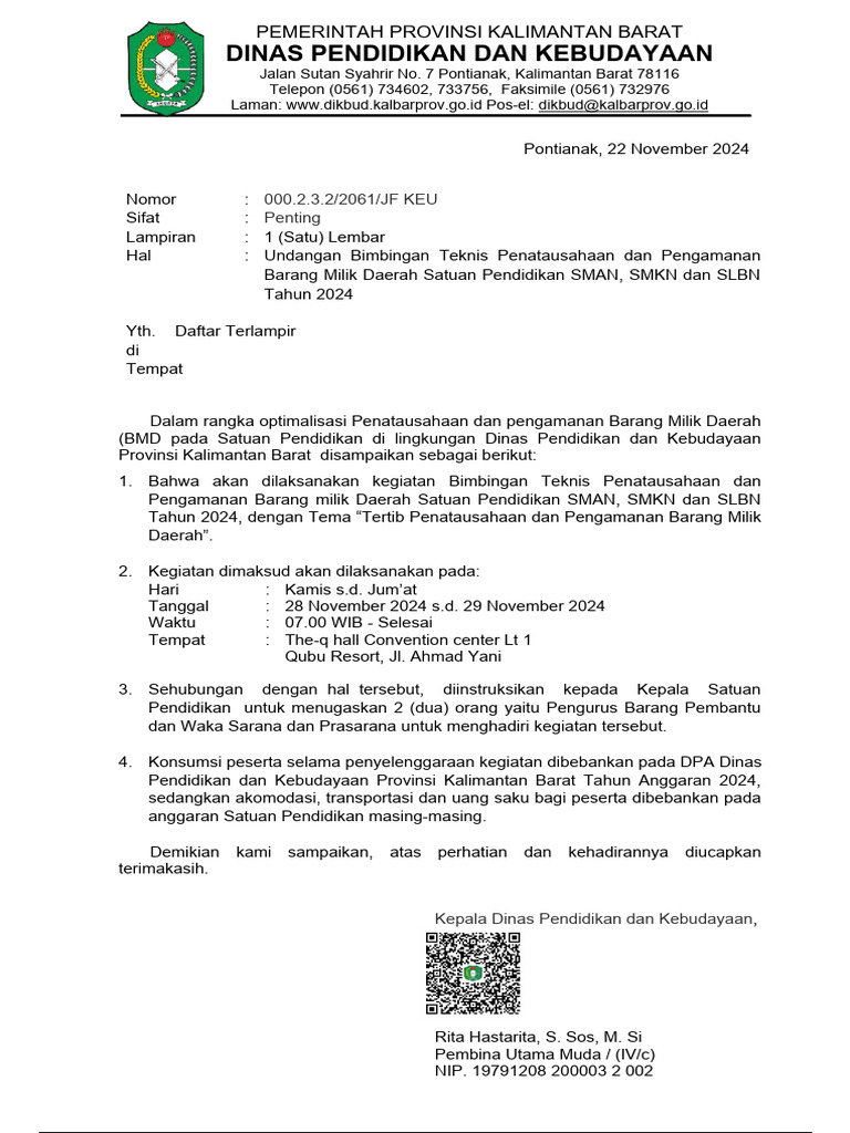 20241122102701UNDANGAN BIMTEK Aset TA 2024 | PDF