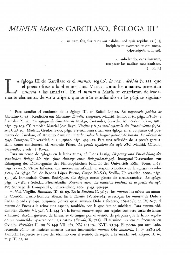 Garcilaso Egloga III | PDF | Virgilio | Poesía