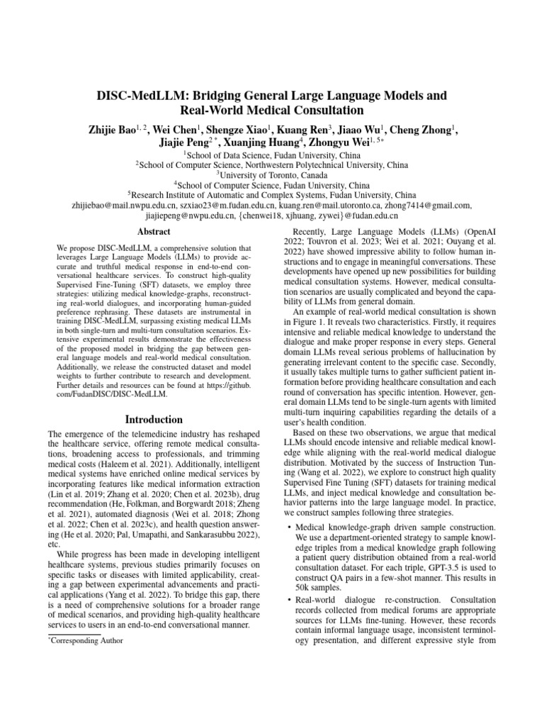 Bao 等 - 2023 - DISC-MedLLM Bridging General Large Language Models and Real-World Medical ...