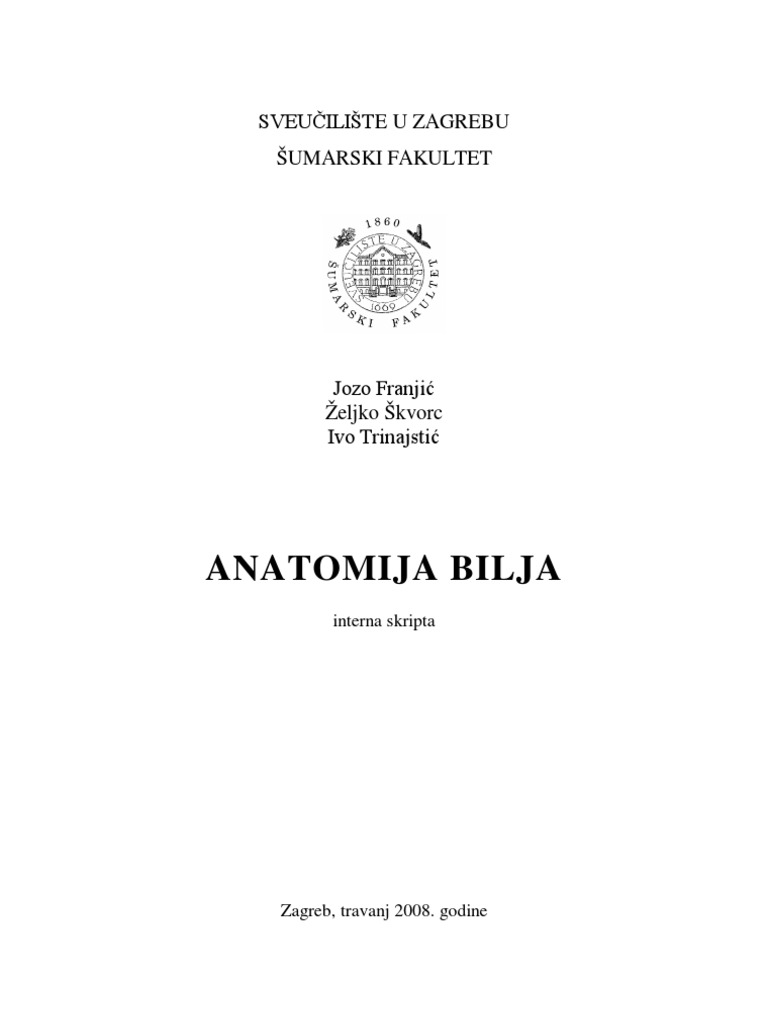 Anatomija Bilja - SKRIPTA | PDF