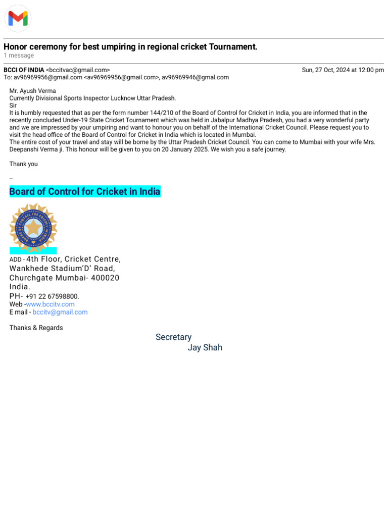 BCCI | PDF