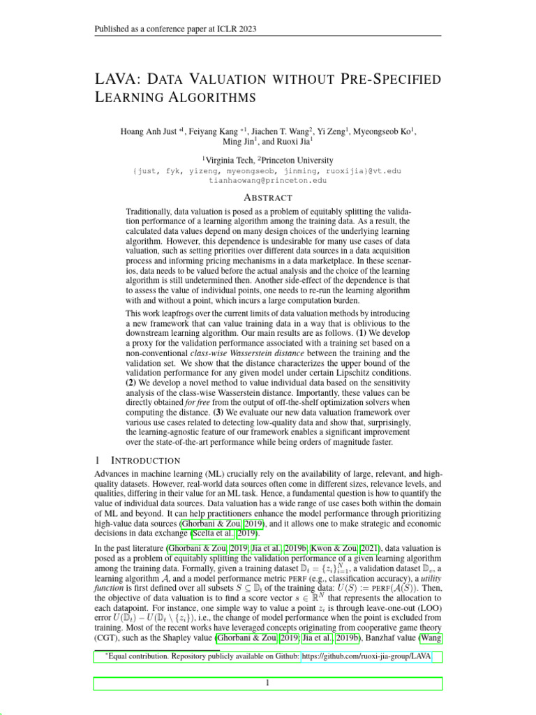 Lava Data Valuation Without Pre Specified Learning Algorithms Pdf