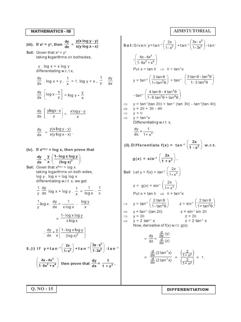 Maths Ib 8 | PDF