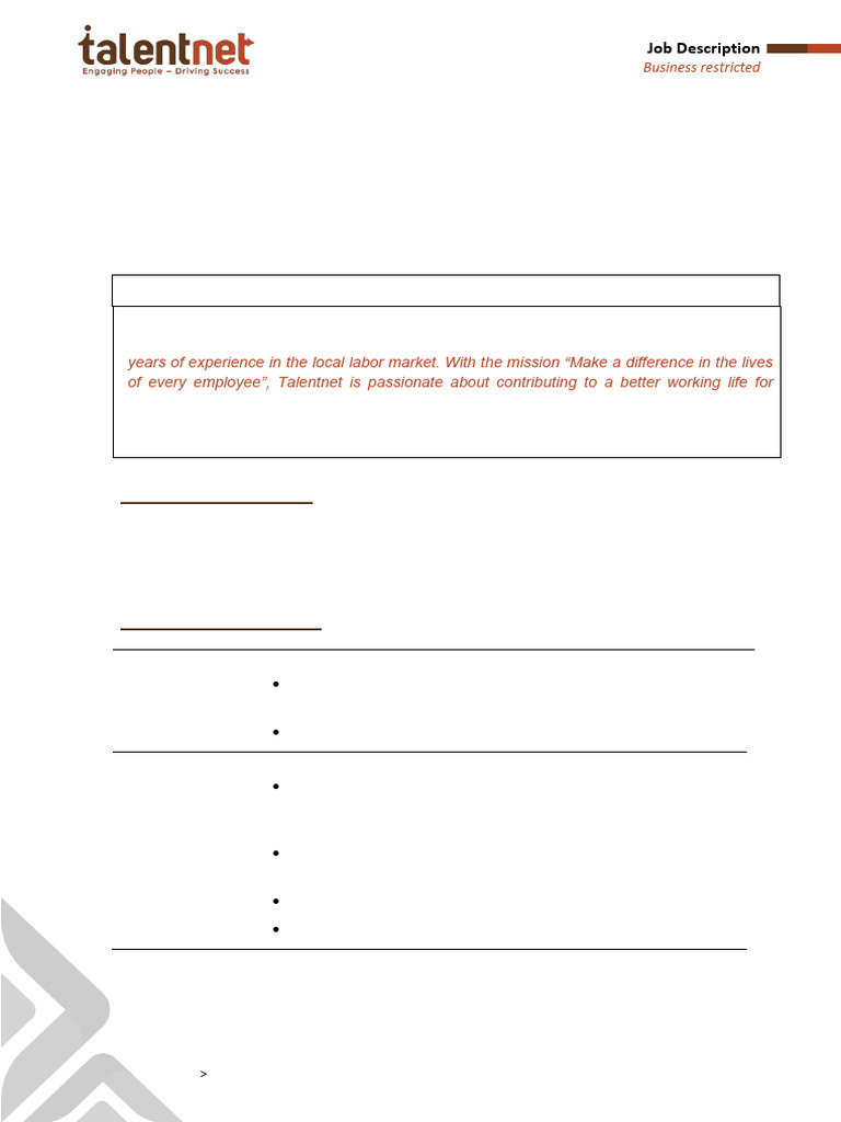 HCS Administrative Intern Job Description | PDF | Business | Human ...