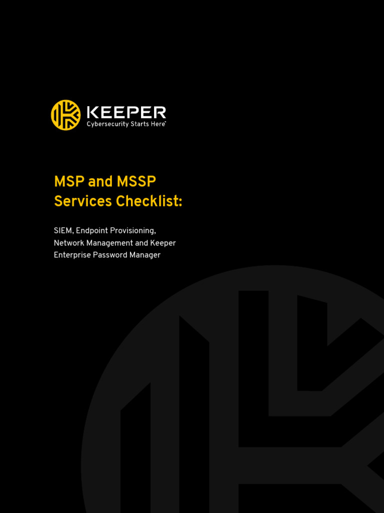Keeper White Paper MSP | PDF | Password | Security