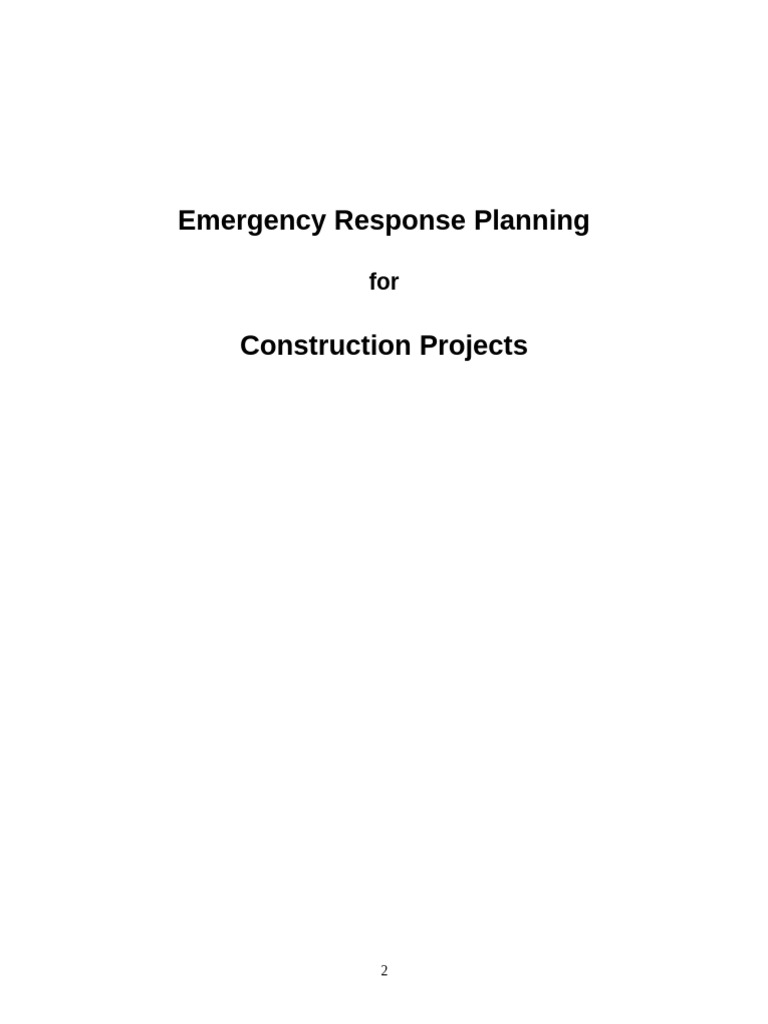Emergency Responce Plan 4.0 | PDF | Emergency | Emergency Management
