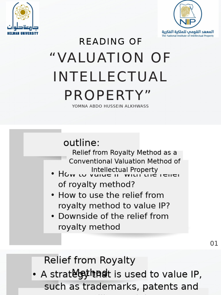 Valuation of IP | PDF | Royalty Payment | Valuation (Finance)