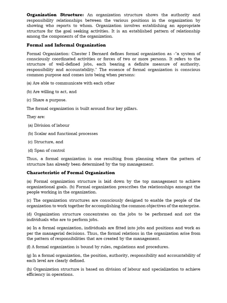 Organization | PDF | Committee | Hierarchy