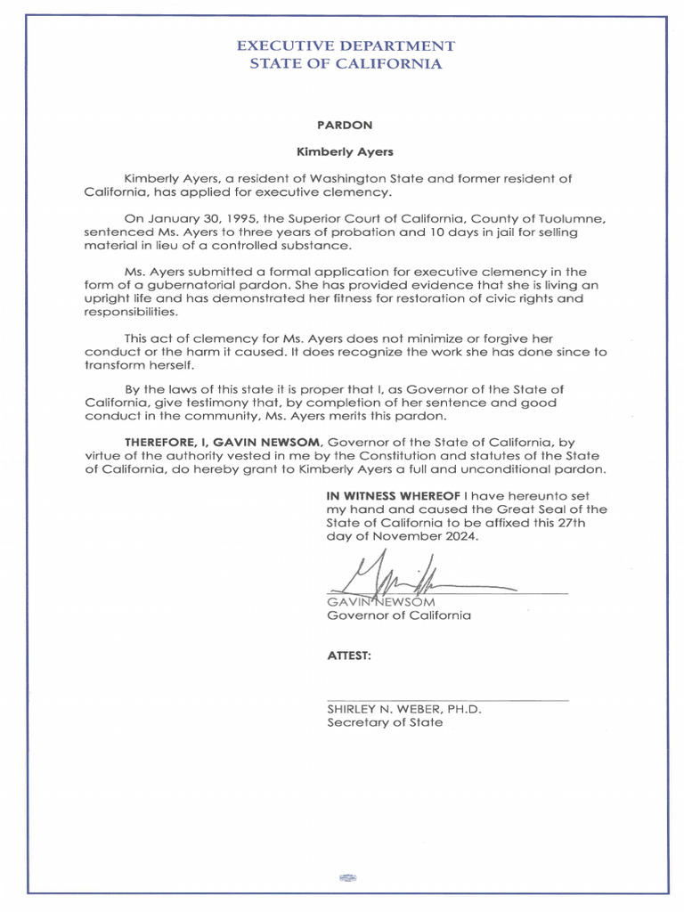 California Pardons Granted 2024 | PDF | Pardon | Punishments