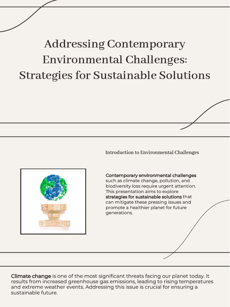Slidesgo Addressing Contemporary Environmental Challenges Strategies ...