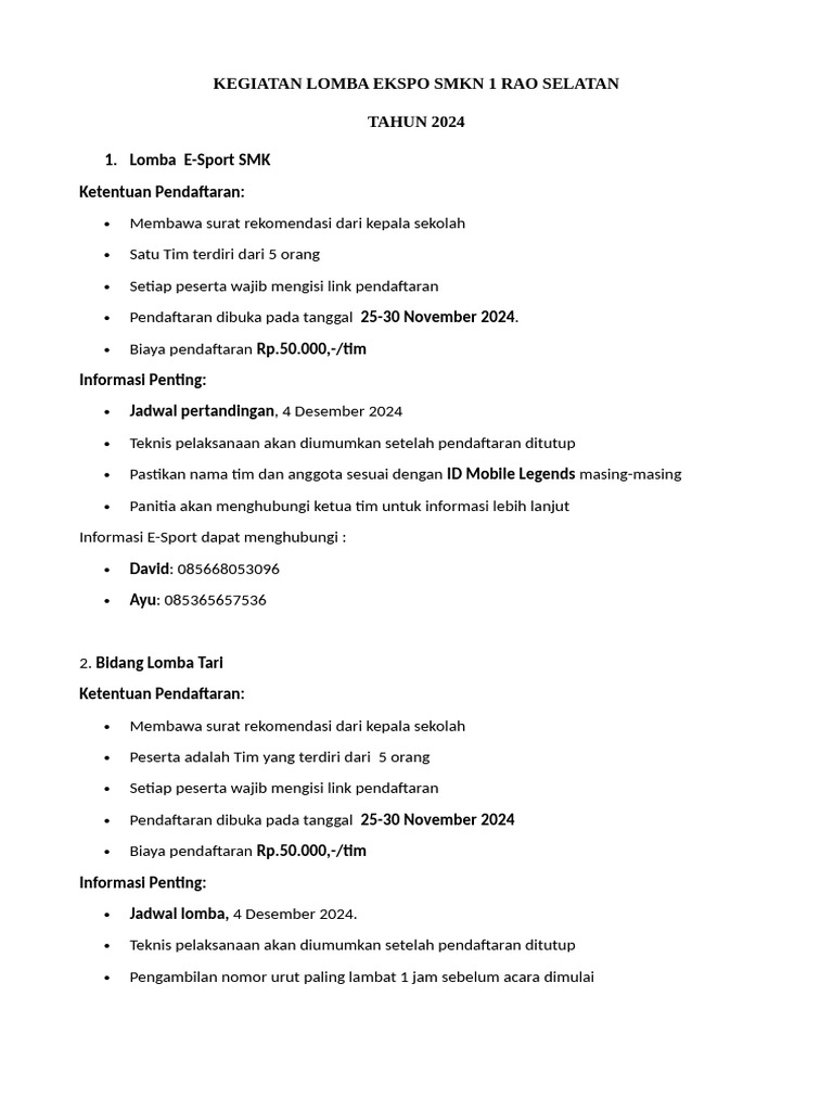 Petunjuk Teknis Turnamen E-sport | PDF Petunjuk Teknis Turnamen E-sport | PDF