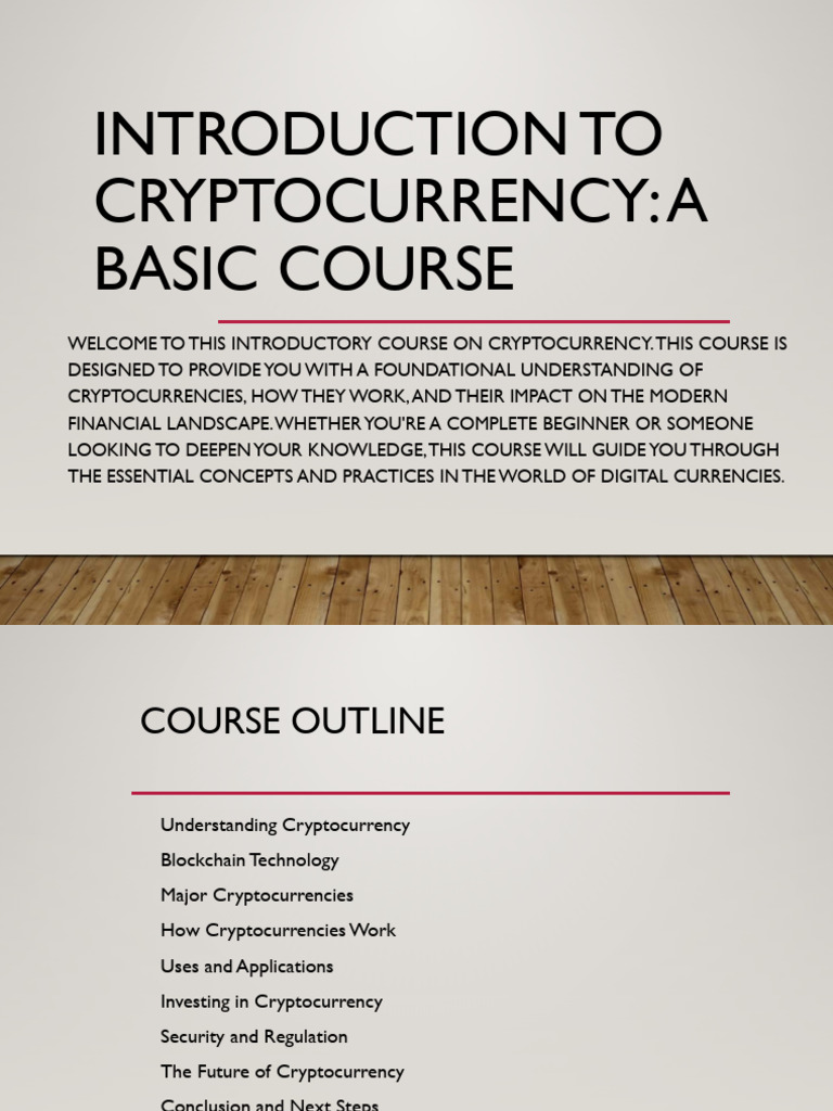 Introduction To Cryptocurrency Course | PDF | Cryptocurrency | Bitcoin
