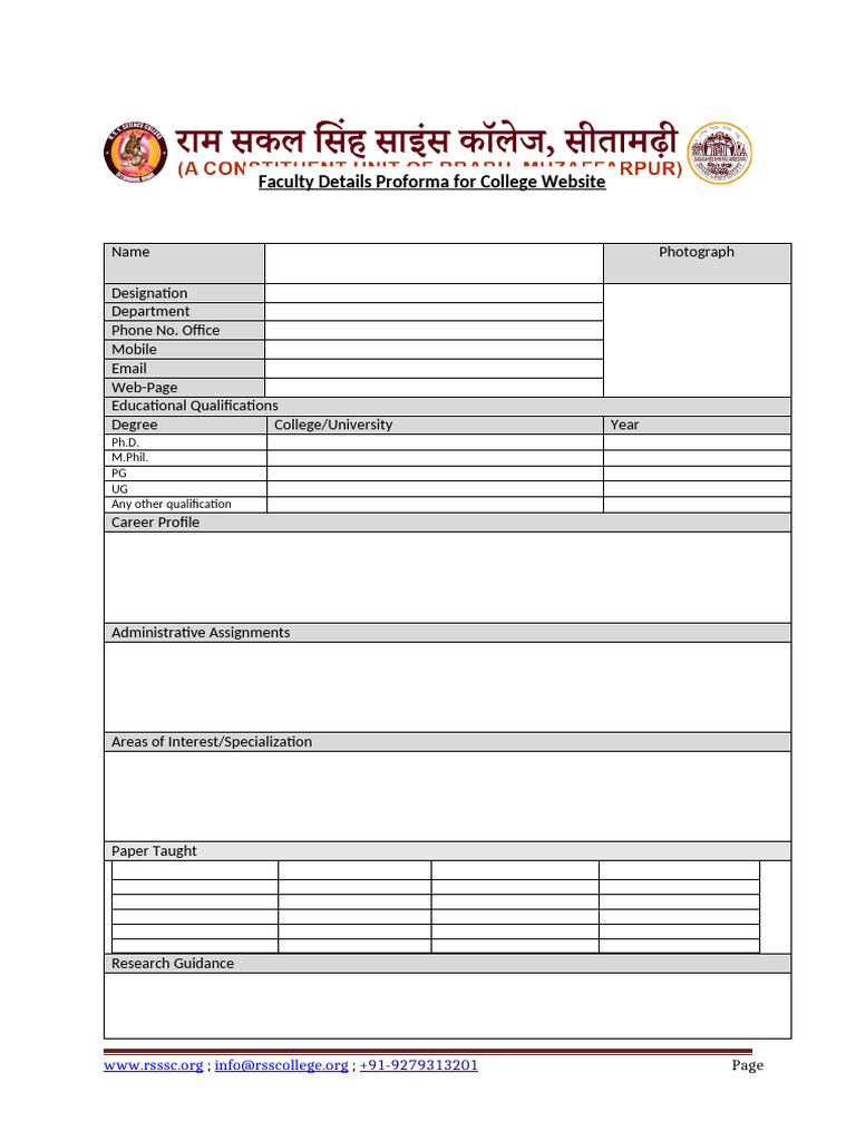 Faculty Format Hard | PDF