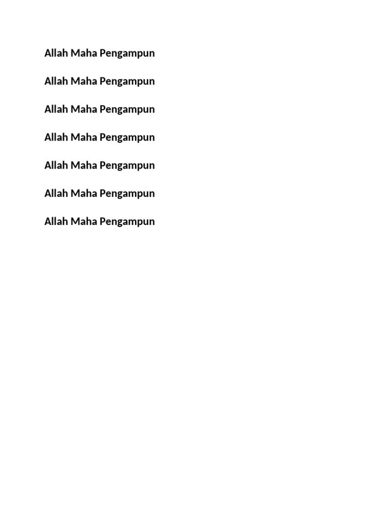Allah Maha Pengampun | PDF