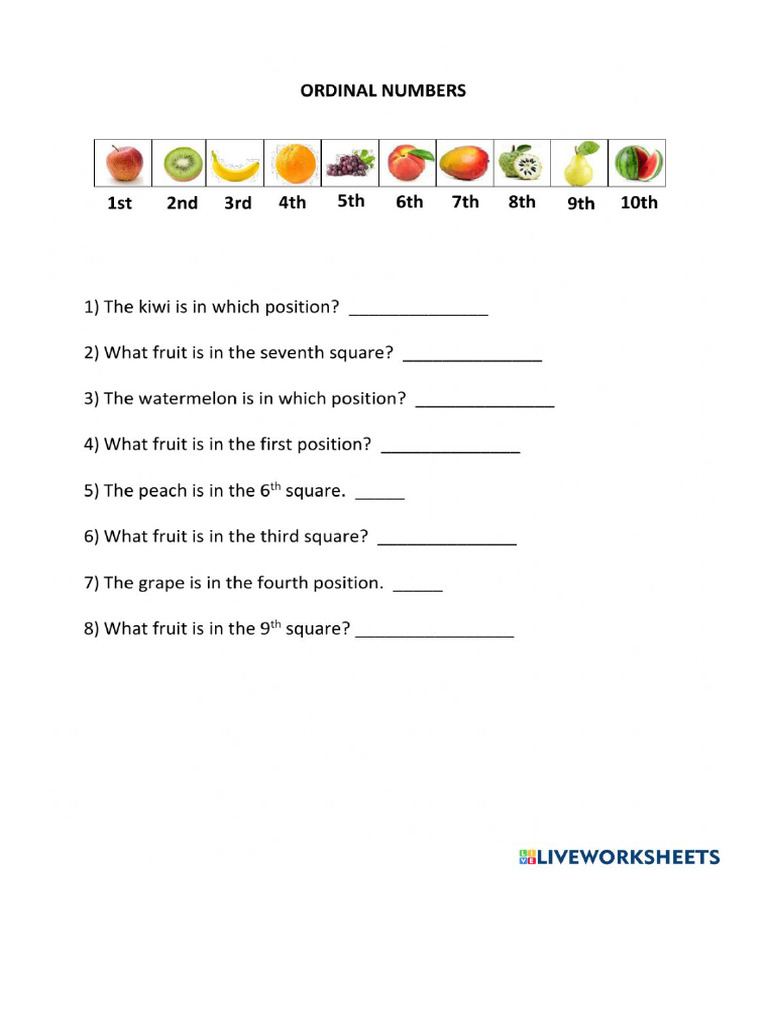 Ordinal Numbers | PDF