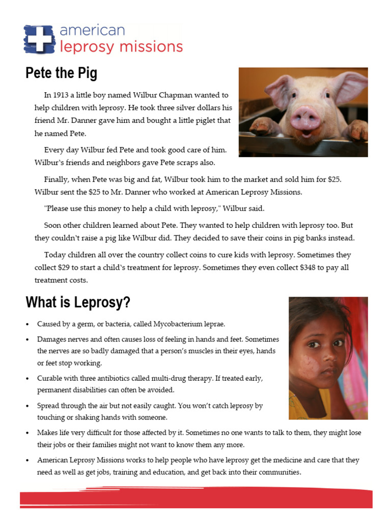 Pete The Pig Information | PDF | Leprosy