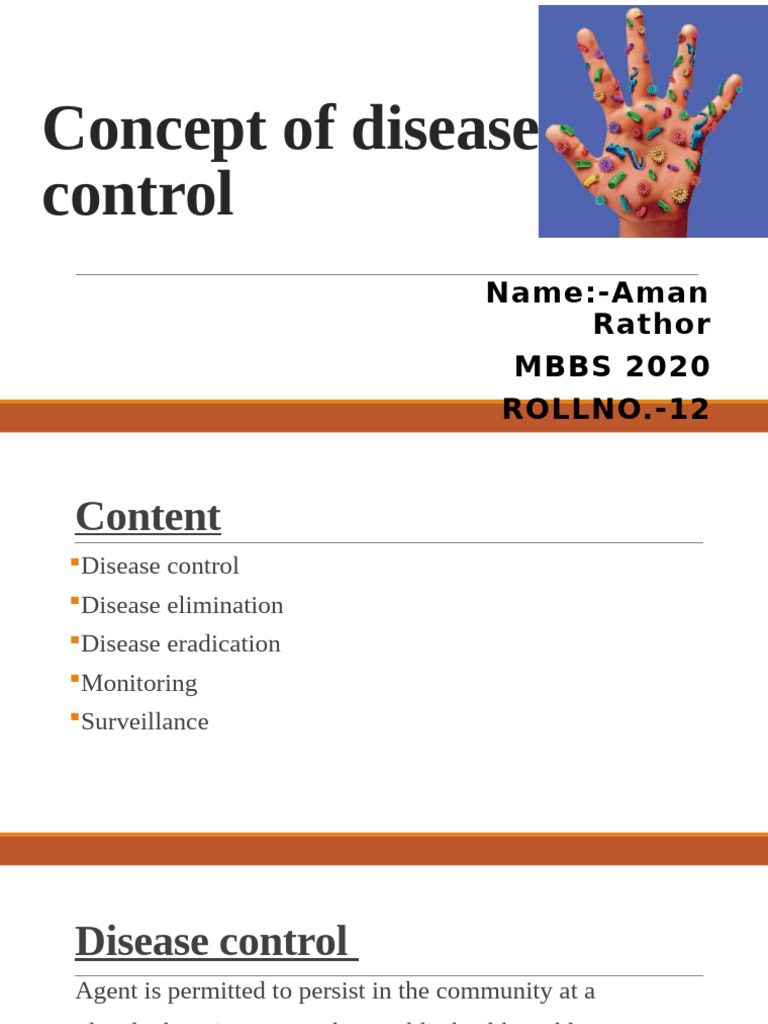 Understanding Disease Control Concepts | PDF | Eradication Of ...
