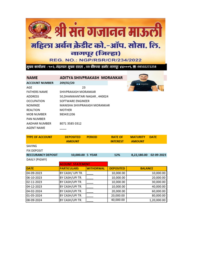 RD - Aditya Shivprakash Morankar | PDF