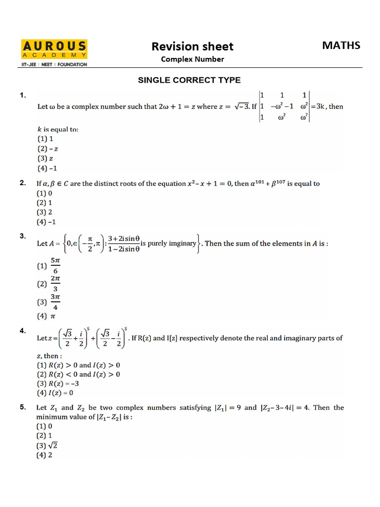 Complex Number-1 | PDF